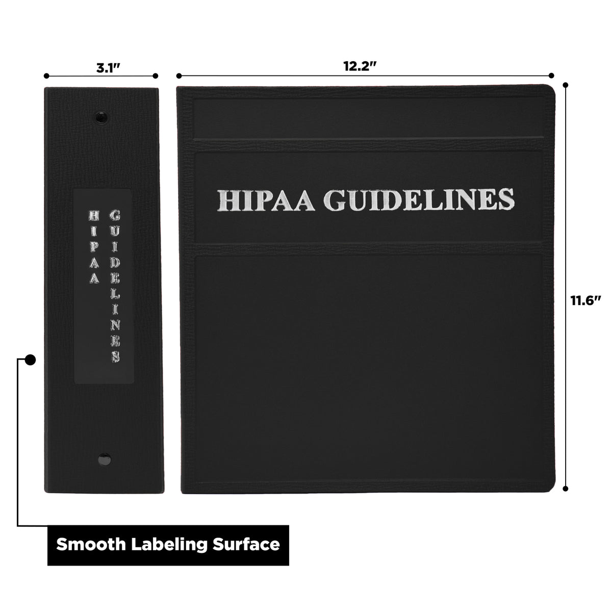 3-Inch Heavy Duty 3-Ring Binder for HIPAA Guidelines – Side Opening ...
