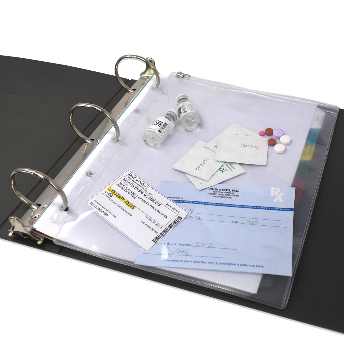 Zipper Pocket for Side Opening Ring Binders | Carstens – RingBinderShop.com